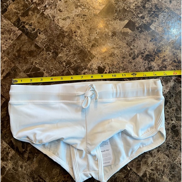 Swim | New Sporti Active Ribbed Cheeky Boyshort Swim Bottom White Small ...